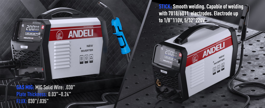 ANDELI MIG-270 LED 200Amp Dual Voltage MIG Welder – ANDELI Welder